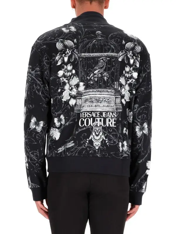 Versace Cotton Fleece Bomber Jacket