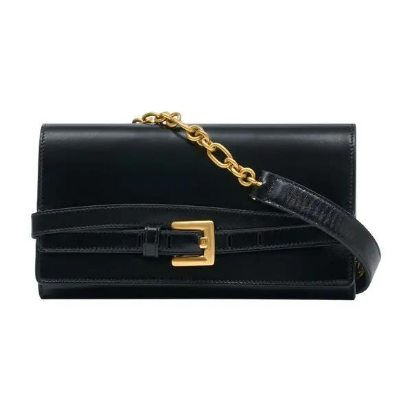 Balmain Shuffle Wallet On Chain Leather - Black