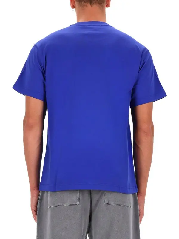 Versace Small Square Logo T Shirt - Blue
