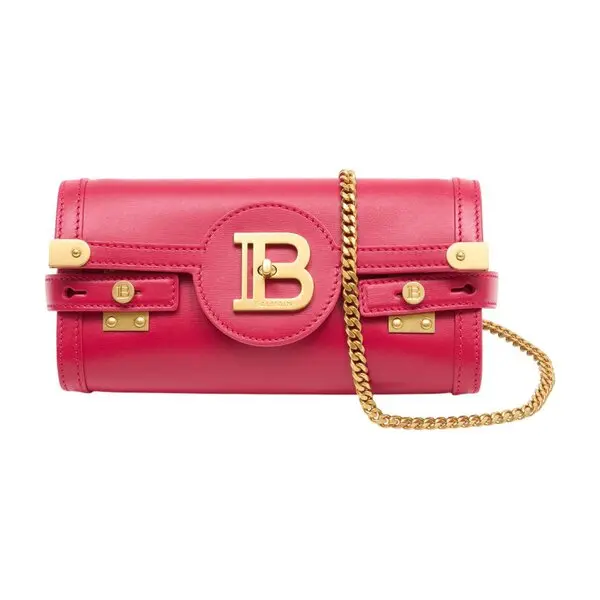 Balmain B-buzz 23 Leather Shoulder Bag