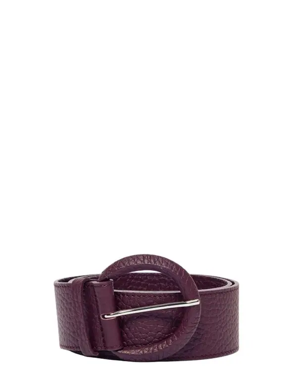 ORTIGNI Leather Belt - Bordeaux
