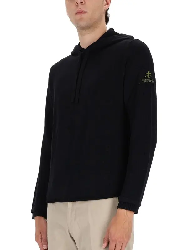 Premiata Hooded Virgin Wool Shirt - Black