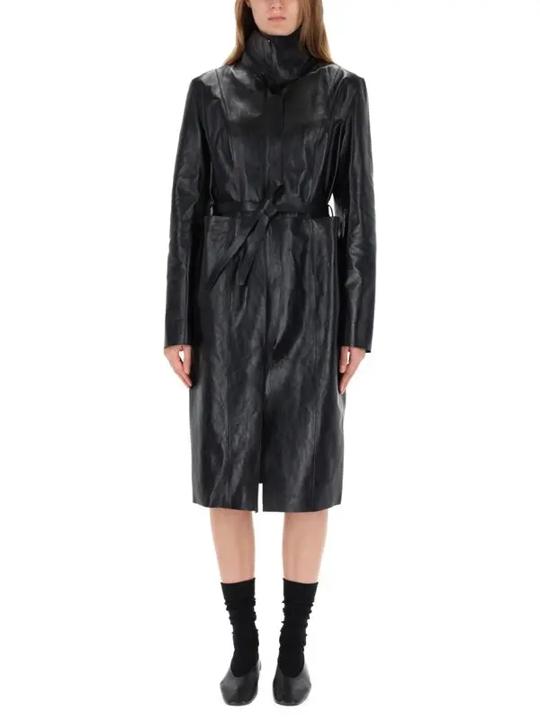 Our Legacy Leather Concealed Coat