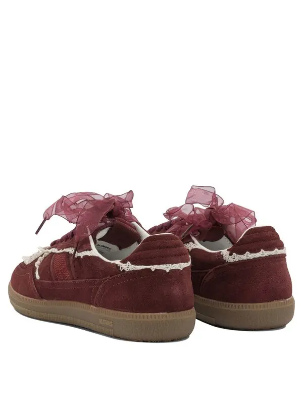 ALOHAS Suede Sneakers With Crochet Trim - Brown