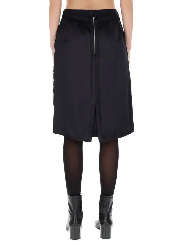 MAISON MARGIELA Midi Skirt With Zipper Detail - Blue
