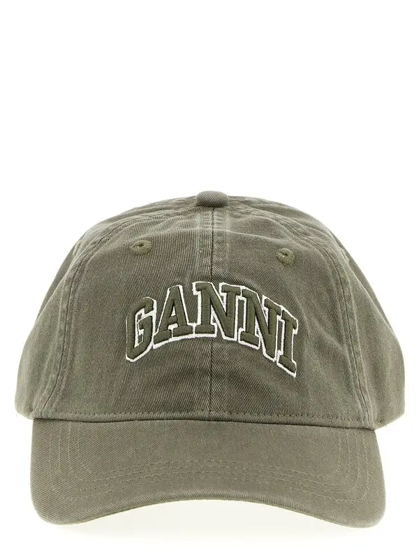 GANNI Embroidery Cap - Green