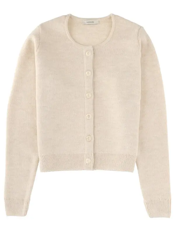 LEMAIRE Wool Blend Buttoned Cardigan - White