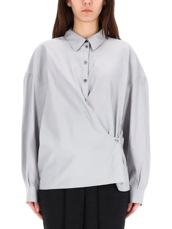 LEMAIRE Straight Twisted Collar Shirt - Grey
