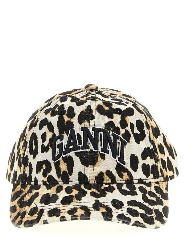 GANNI Embroidery Cap - Brown