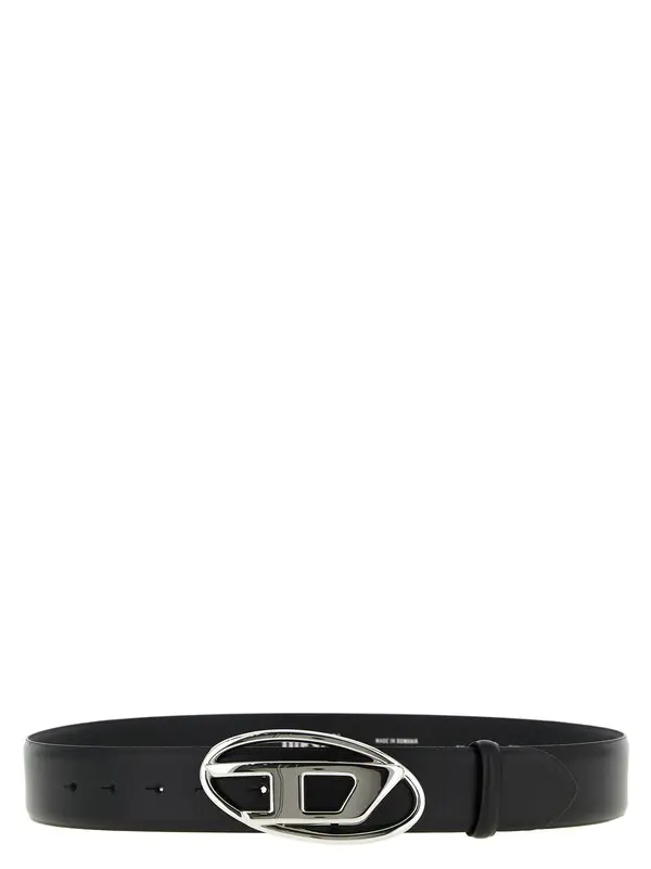 Diesel B-1dr Leather Belt - Black