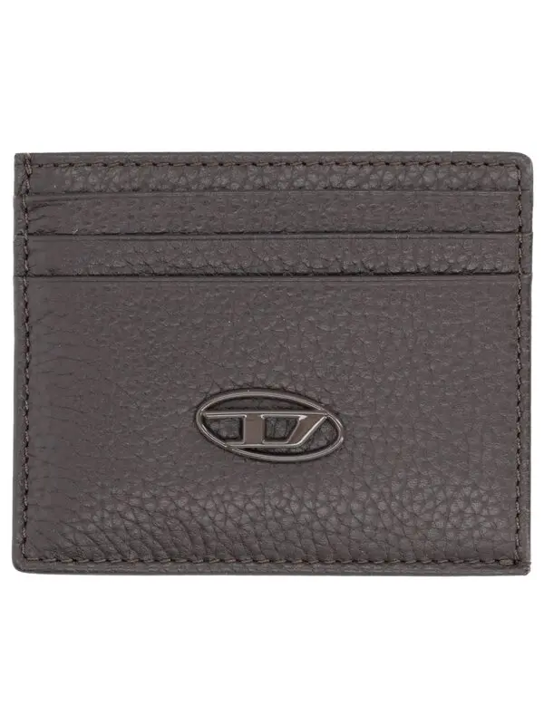 DIESEL Card Holder With Logo - Brown