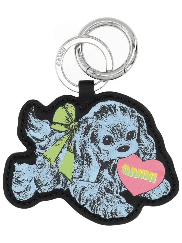 GANNI Keychain 'dog - Azure
