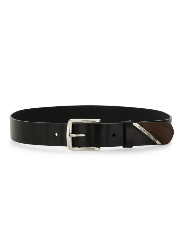 Diesel B-line Leather Belt - Black