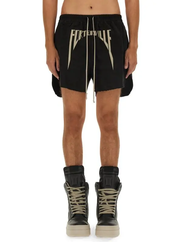 Rick Owens Cotton Bermuda Shorts - Black