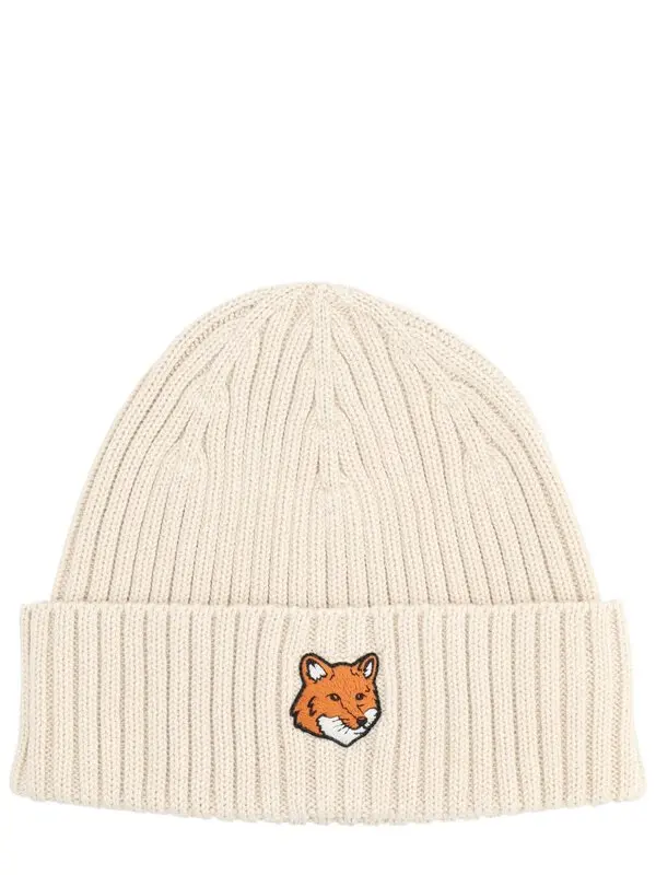 Maison Kitsuné Fox Head Cap - Beige