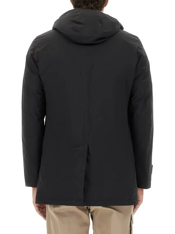 Herno Two-layer Windstopper Long Parka - Black