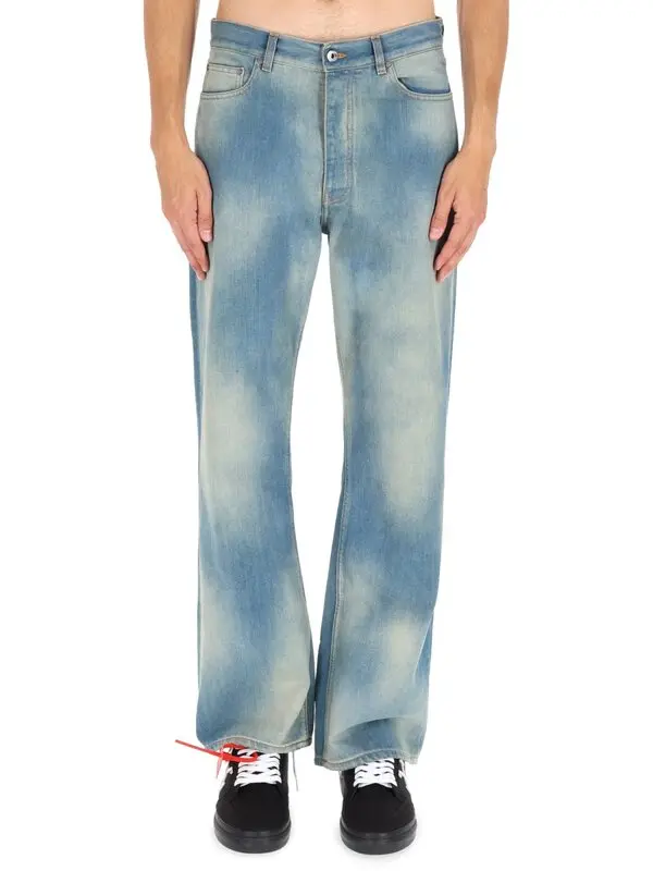 Off White Diag Raw Patch Jeans