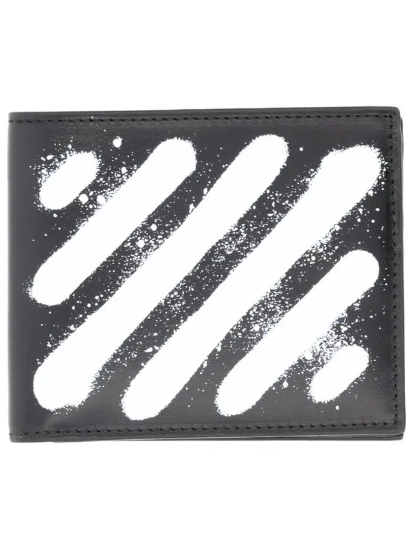 Off White Diagonal Spray' Wallet