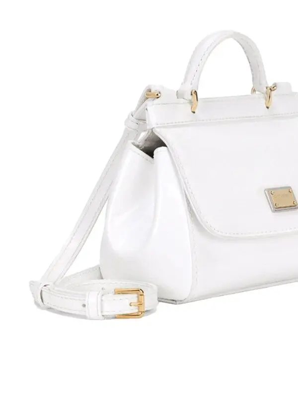 Dolce & Gabbana Shoulder Bag In Patent Leather - White