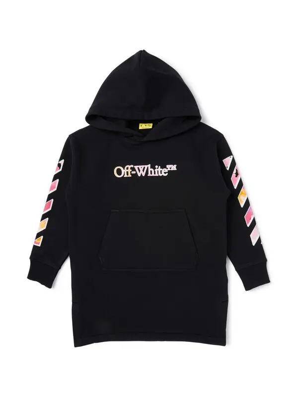 Off-White Watercolor Hoodie Dress