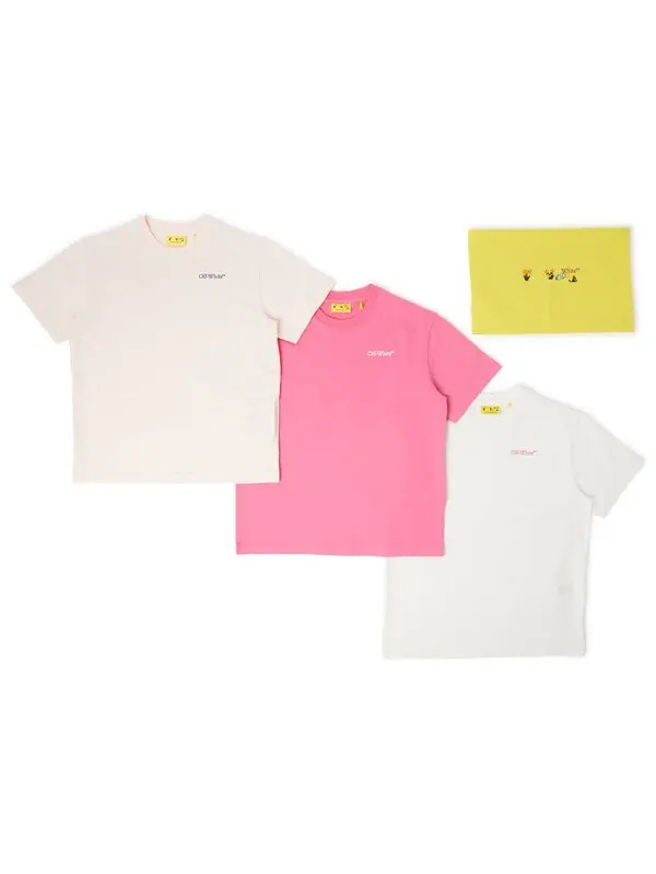 Off White Pack Of 3 T-shirts - Multicolour