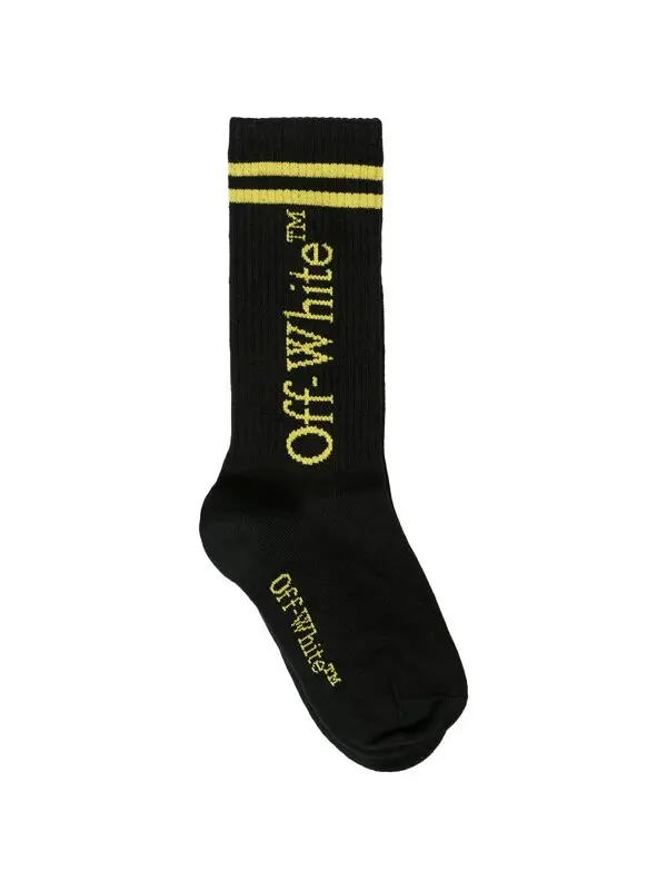Off White Logo Socks - Black