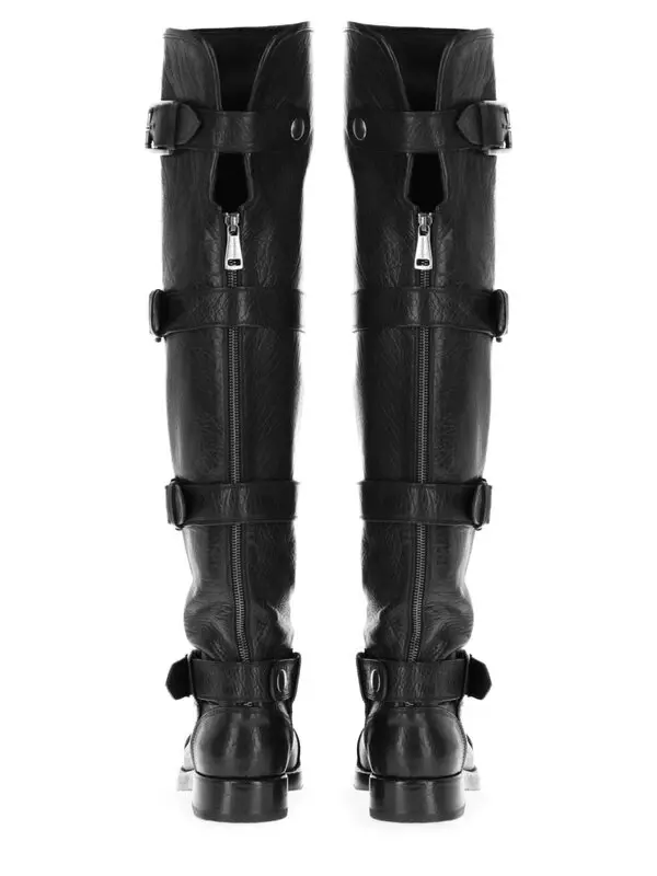 Dolce & Gabbana Leather Horse Boots