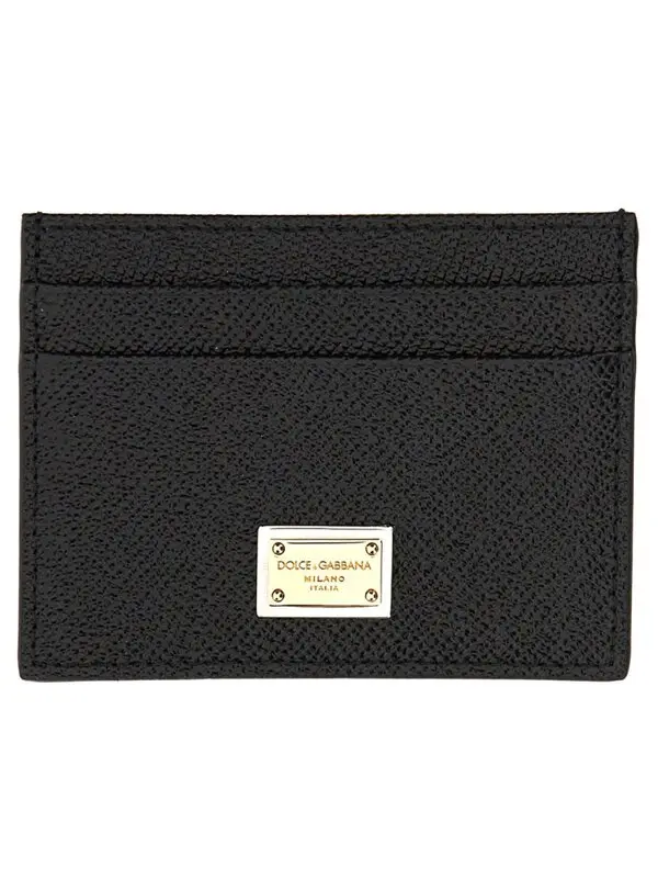 Dolce & Gabbana Leather Card Holder - Black