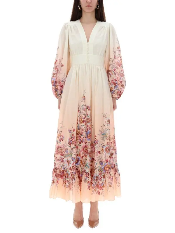 Zimmermann V-neck Long Dress - Multicolour