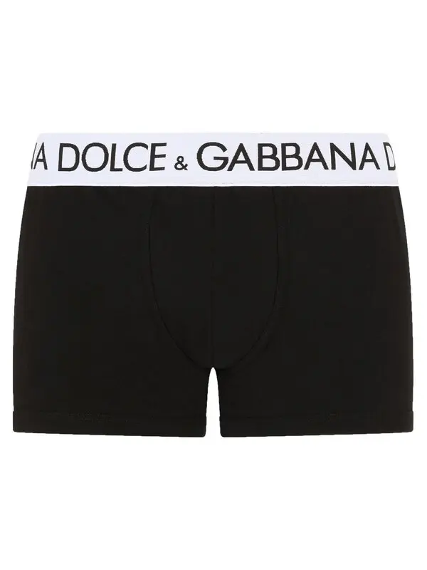 Dolce & Gabbana Regular Fit Boxer Shorts - Black