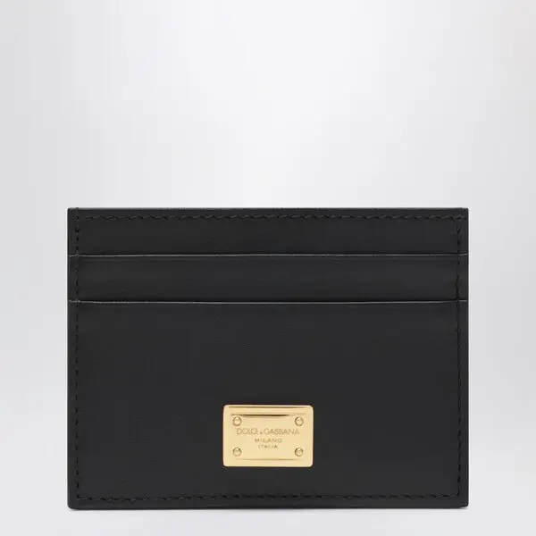 Dolce & Gabbana Leather Card Holder With Logo Tag - Black