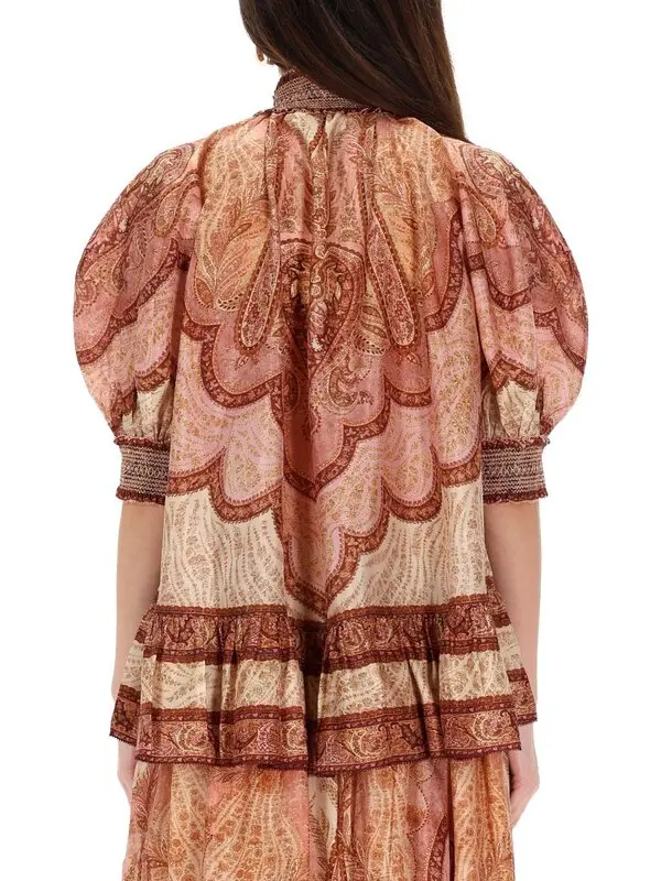 Zimmermann Wanderlust Ruffle Blouse - Multicolour