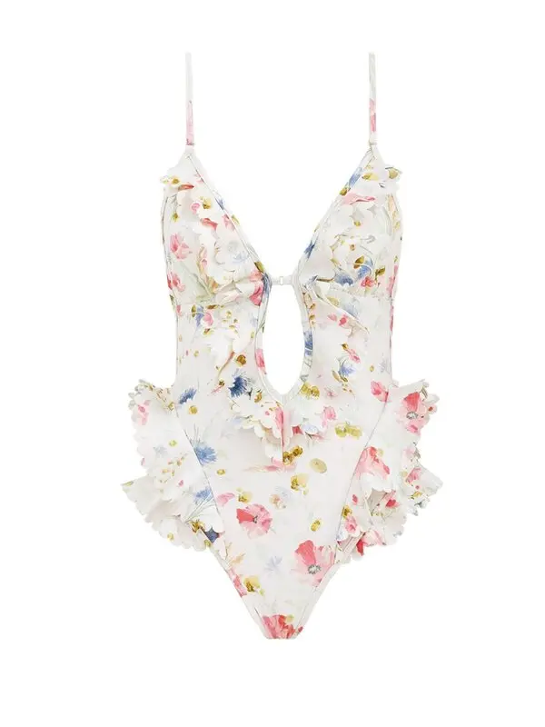 Zimmermann Lucky One Piece Swimsuit - White