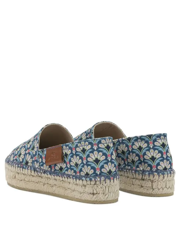 Etro Floral Printed Espadrilles - Blue