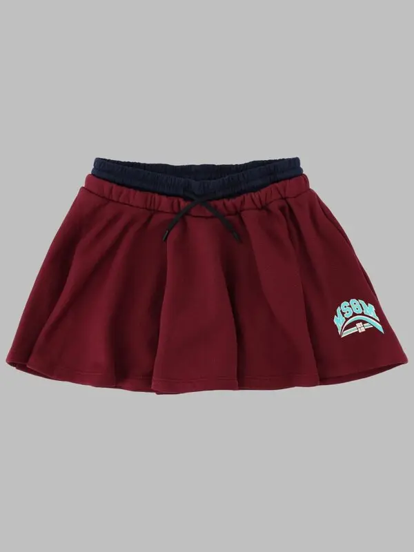 MSGM Skirt With Logo - Red