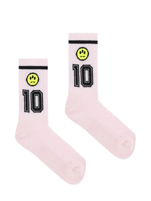 BARROW Printed Crew Socks - Pink