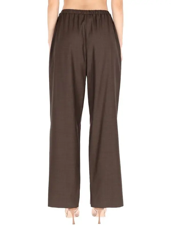 Loulou De Saison Wide Leg Virgin Wool Pants - Brown