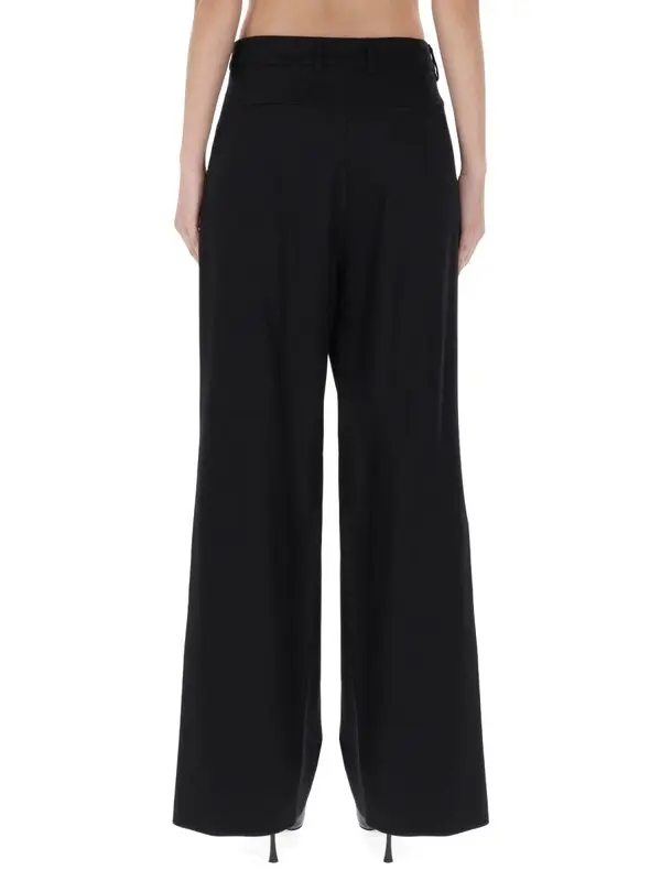 PT TORINO Wide Leg Trousers - Black
