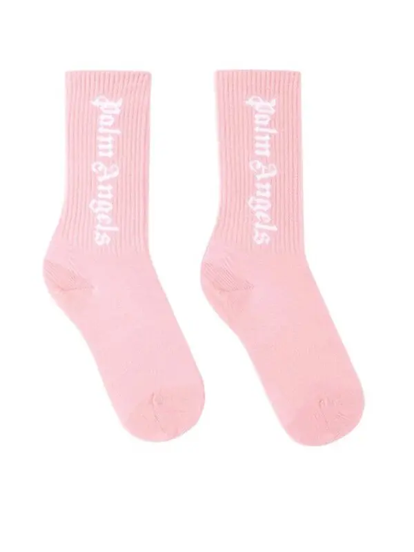 Palm Angels Cotton Blend Crew Socks - Pink
