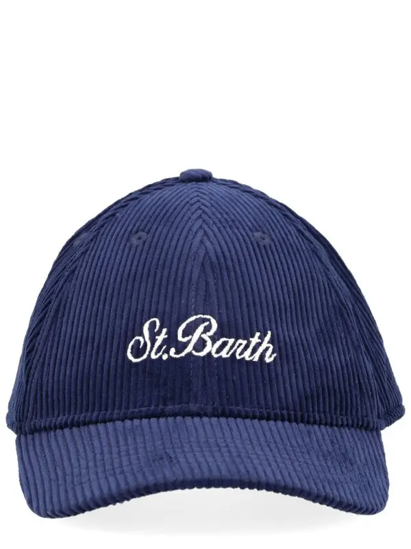 MC2 SAINT BARTH Corduroy Baseball Cap - Blue