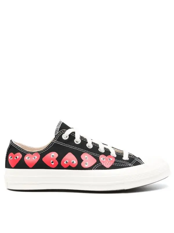 COMME DES GARCONS PLAY CONVERSE Chuck 70 Multi Hearts Sneakers - Black