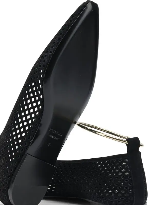 JIL SANDER Suede Perforated Ballet Flats