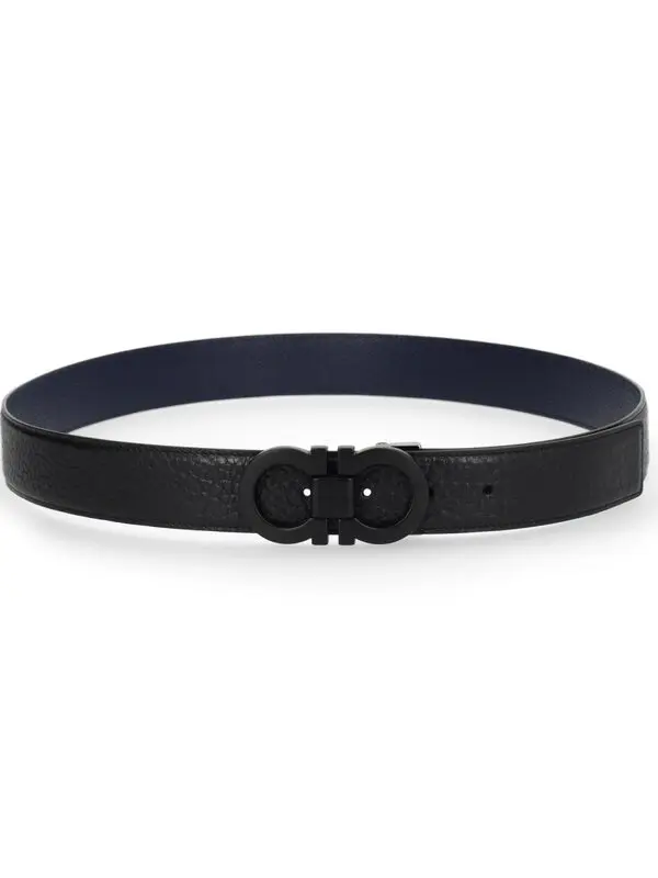 FERRAGAMO Reversible 'hooks' Belt - Black