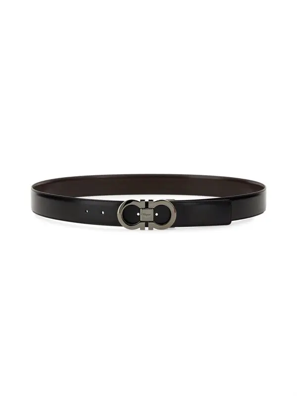 FERRAGAMO Calf Leather Belt - Black