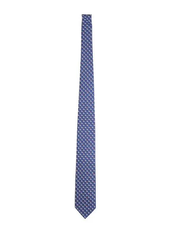 FERRAGAMO Silk Neck Tie - Blue
