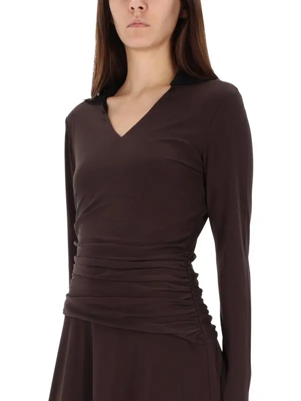 Tory Burch Asymmetrical Midi Dress - Brown