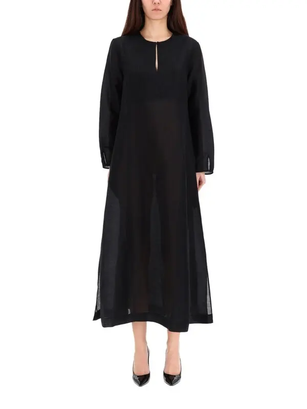 Tory Burch Long Linen Caftan - Black
