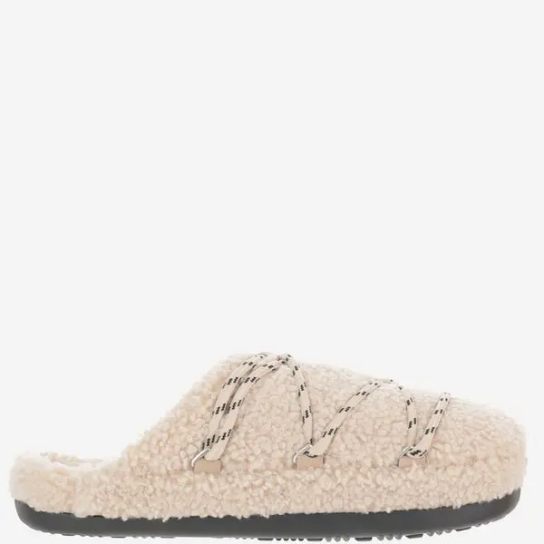 Moon Boot Teddy Slipper In Shearling