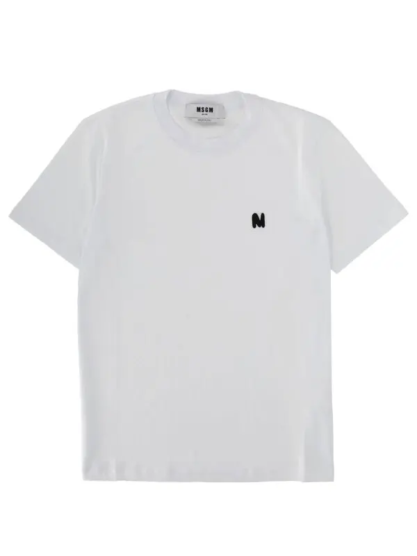 MSGM Monogram Logo T-shirt - White