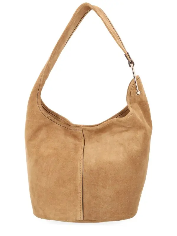 Michael Kors Leather Hobo Bag - Beige